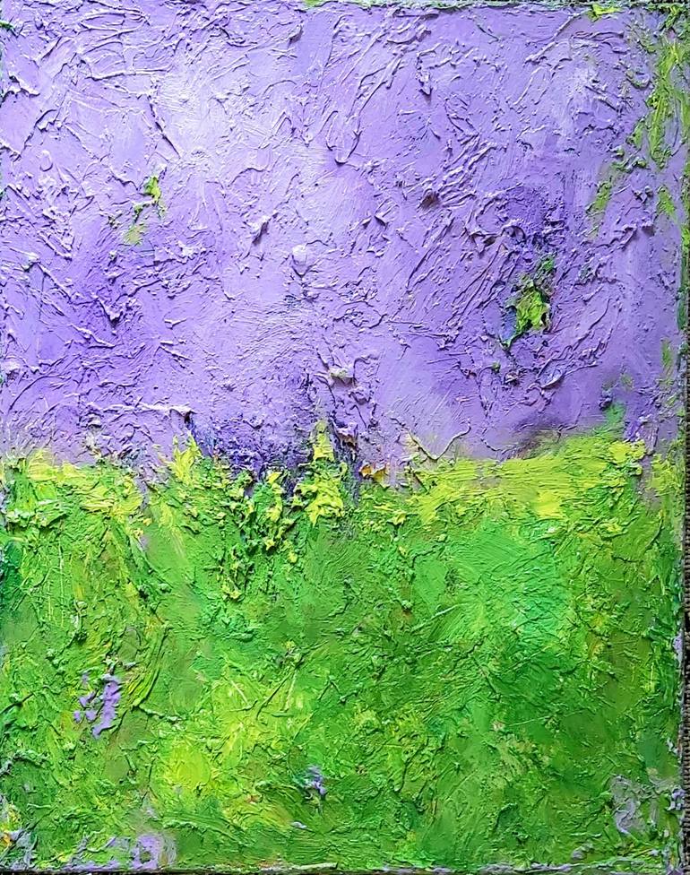 Lilac sunset Painting by Julia Tokar | Saatchi Art