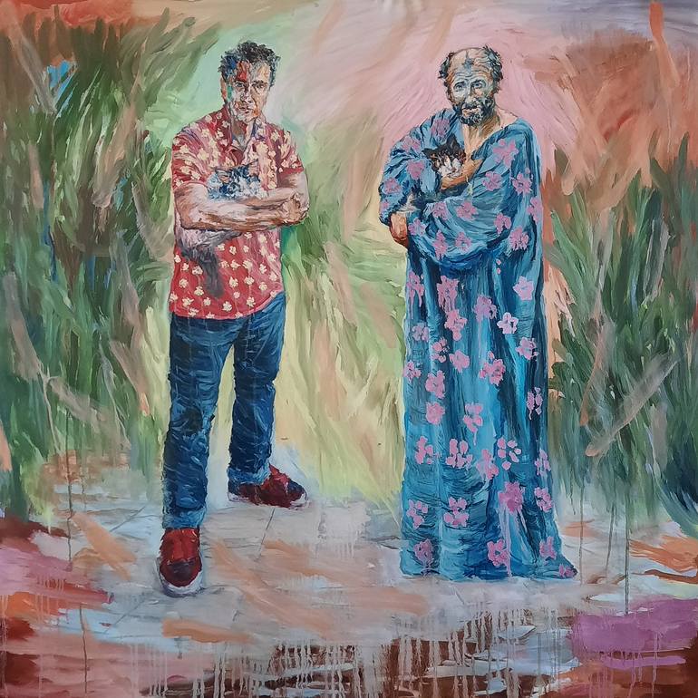 The two neighbours Painting by Tavi Weisz | Saatchi Art