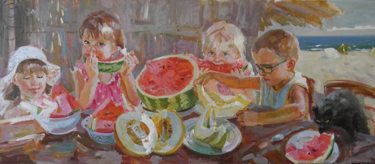 delicious watermelon Painting by Maria Polyakova | Saatchi Art