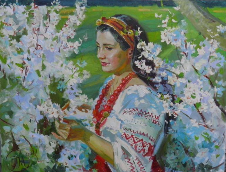 Blossoming Love Painting by Maria Polyakova | Saatchi Art