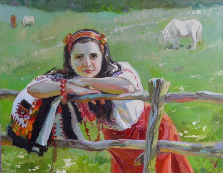 looking out for a loved one Painting by Maria Polyakova | Saatchi Art