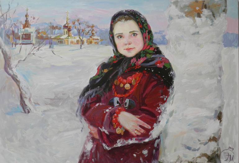 Spirituality and beauty Painting by Maria Polyakova | Saatchi Art