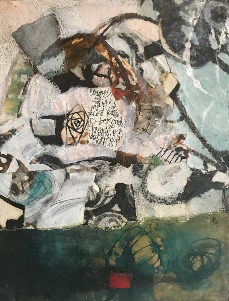 Overlapping Boundaries Collage by Deborah Babin | Saatchi Art
