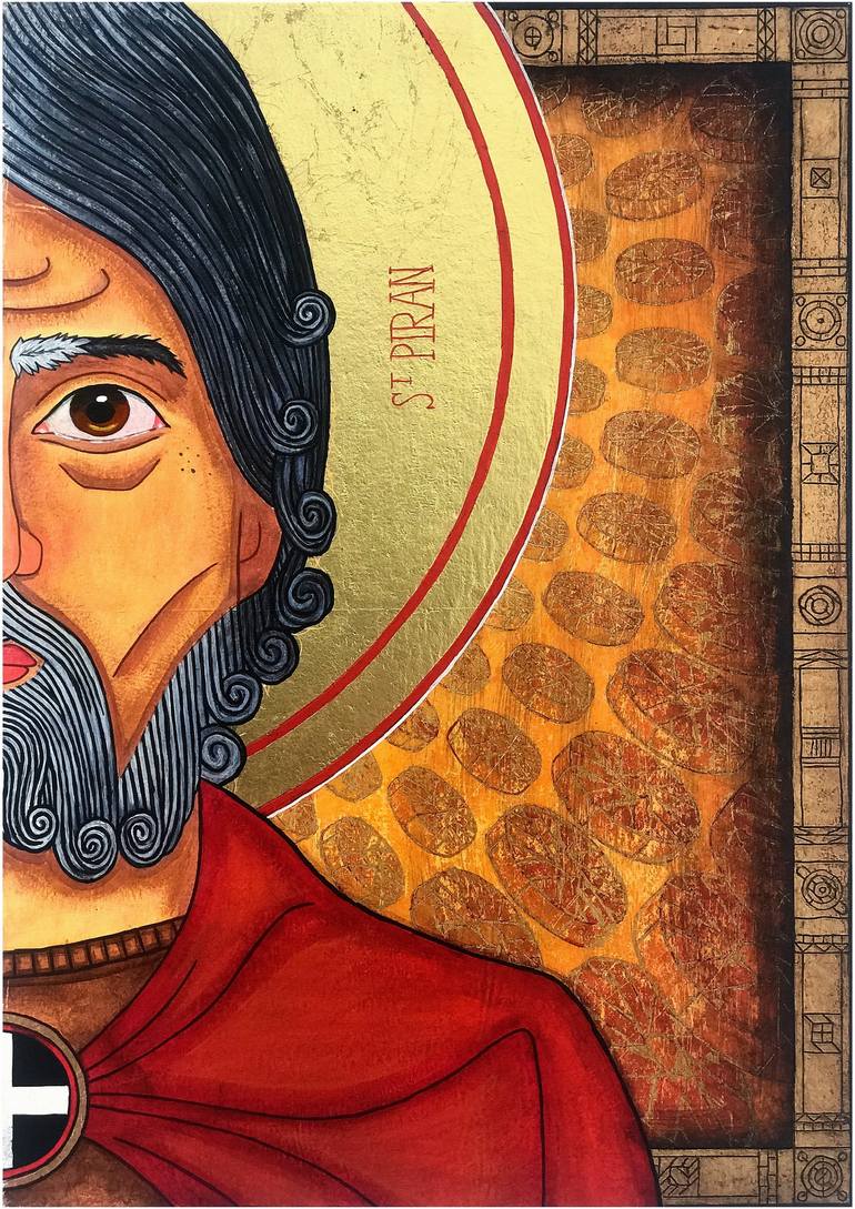 Icon of Saint Piran Painting by Nick Cook | Saatchi Art