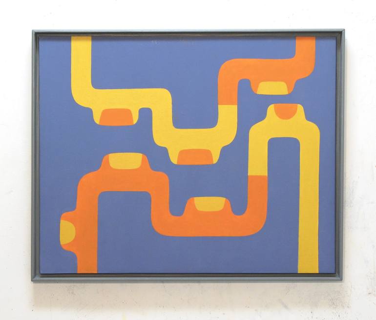 People in the Pipes Painting by Ed Millet | Saatchi Art