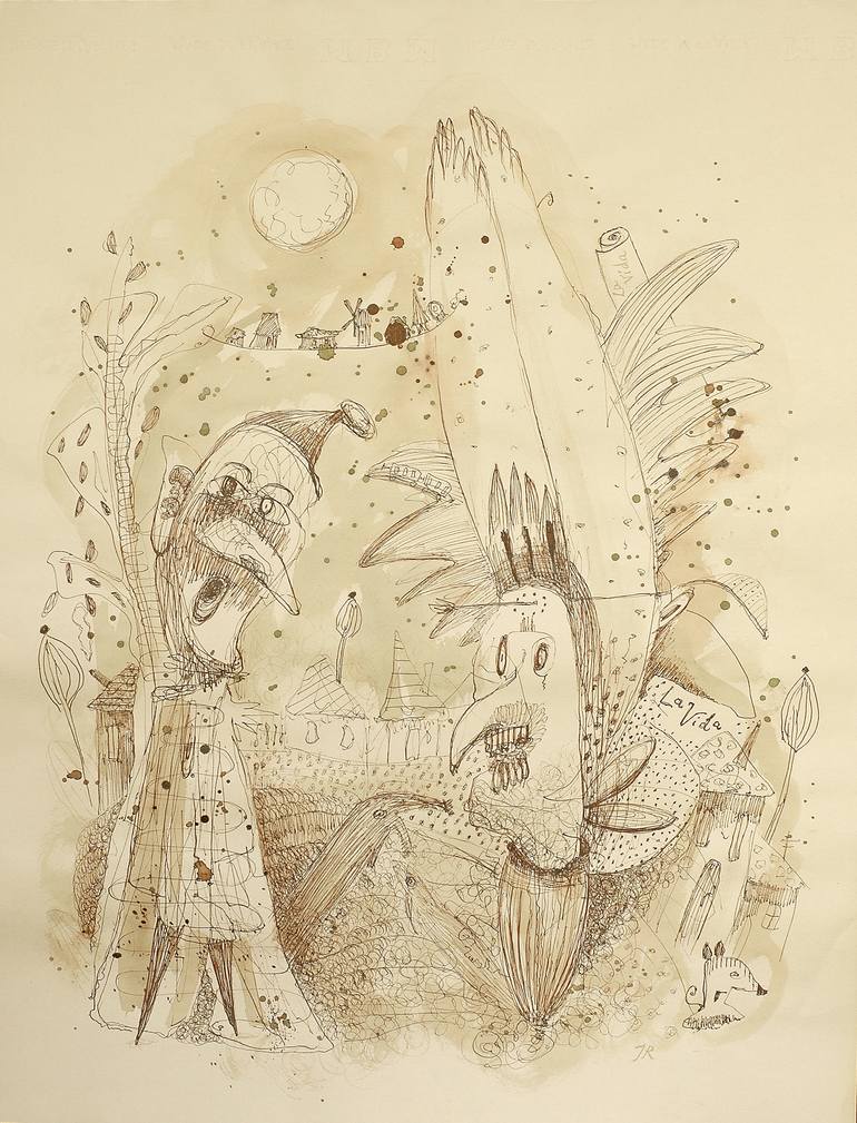 La Vida Drawing by Justyna Ralicka | Saatchi Art