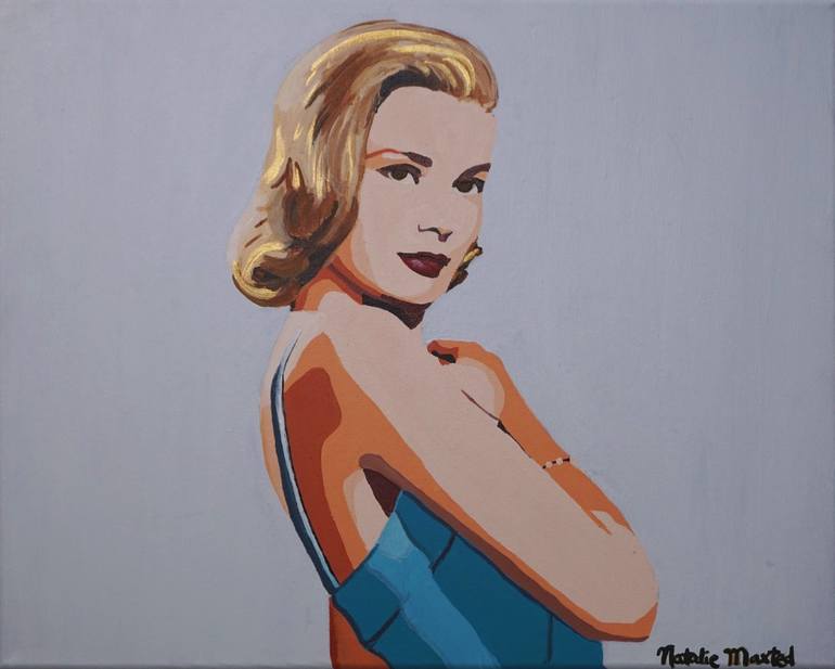 Princess Grace Kelly Painting by Natalie Maxted | Saatchi Art