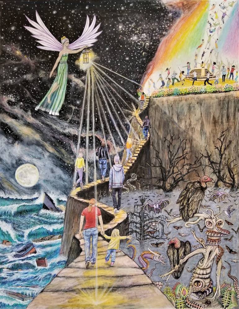 THE LAMP UNTO OUR FOOTPATH Collage by Neal David Reilly | Saatchi Art