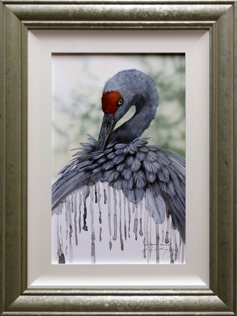 Australian Brolga Painting by Paul Margocsy | Saatchi Art