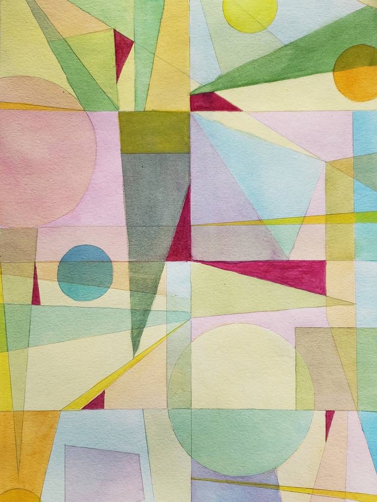 Glazed Geometry Painting by Amanda Johnston | Saatchi Art