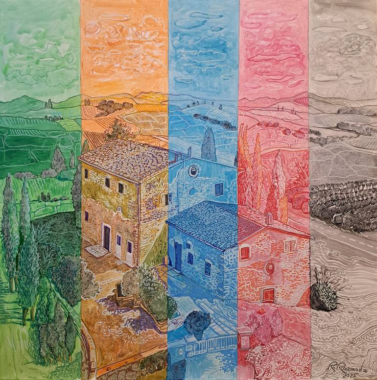 Spectrum Scape Painting by Ramaz Razmadze | Saatchi Art