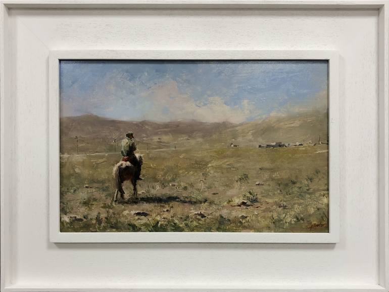 Lone rider Painting by Aleksei Sedov | Saatchi Art