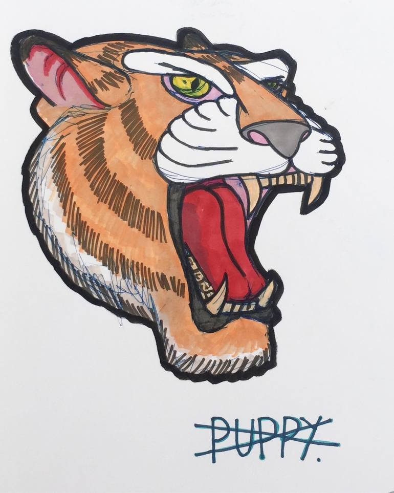 Puppy Drawing by Thomas Will Whittaker | Saatchi Art