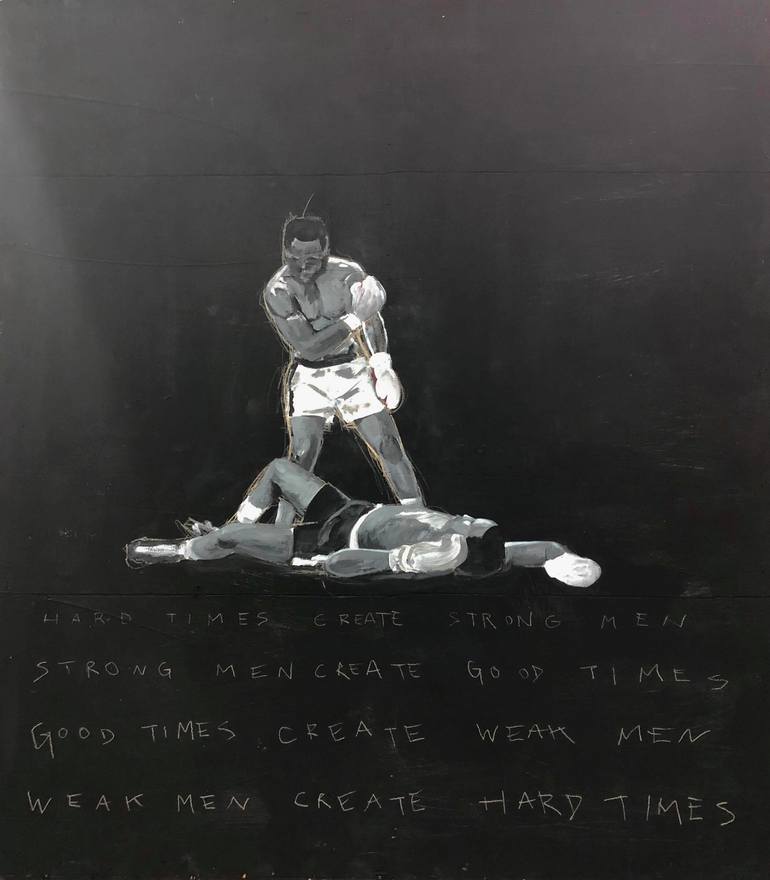 Hard times Painting by Emmanuel Laflamme | Saatchi Art