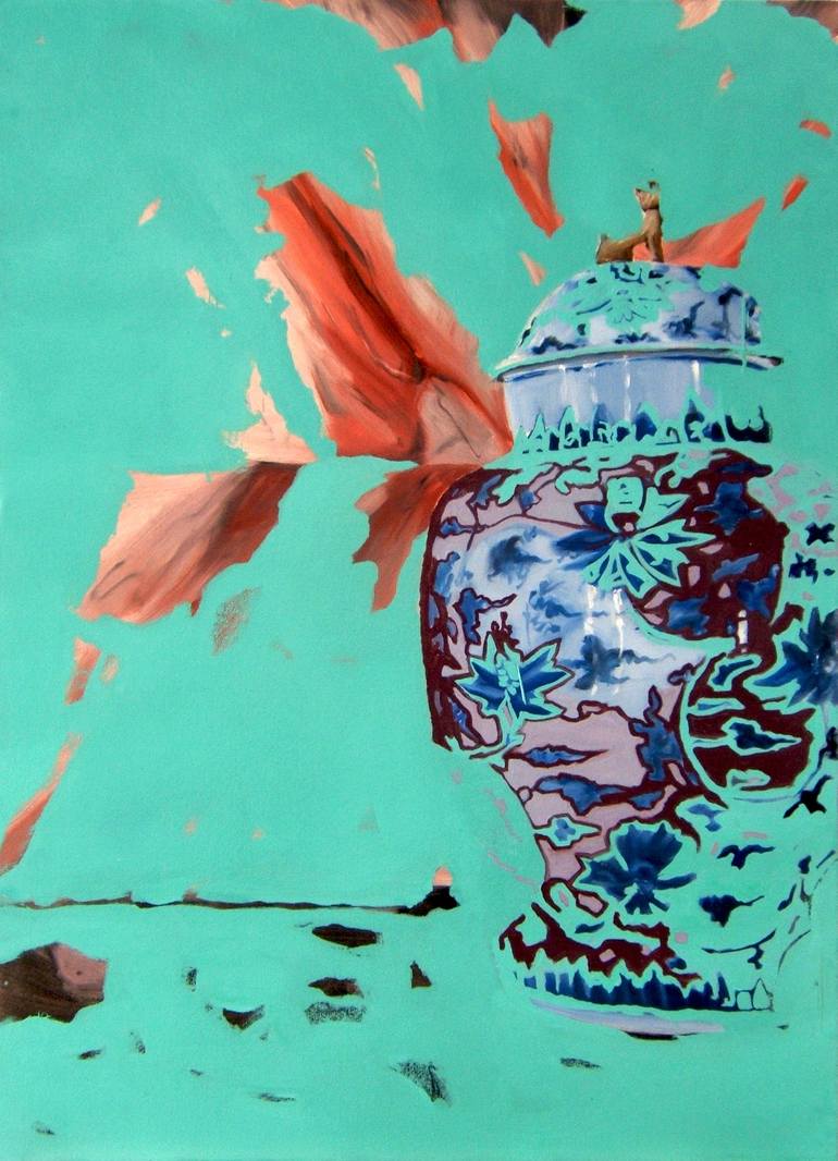 Porcelain Vase Painting by Anne Brenner | Saatchi Art