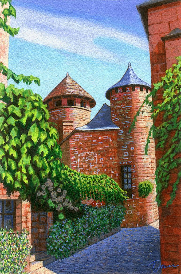 Red Towers Painting by DAN COOPER | Saatchi Art