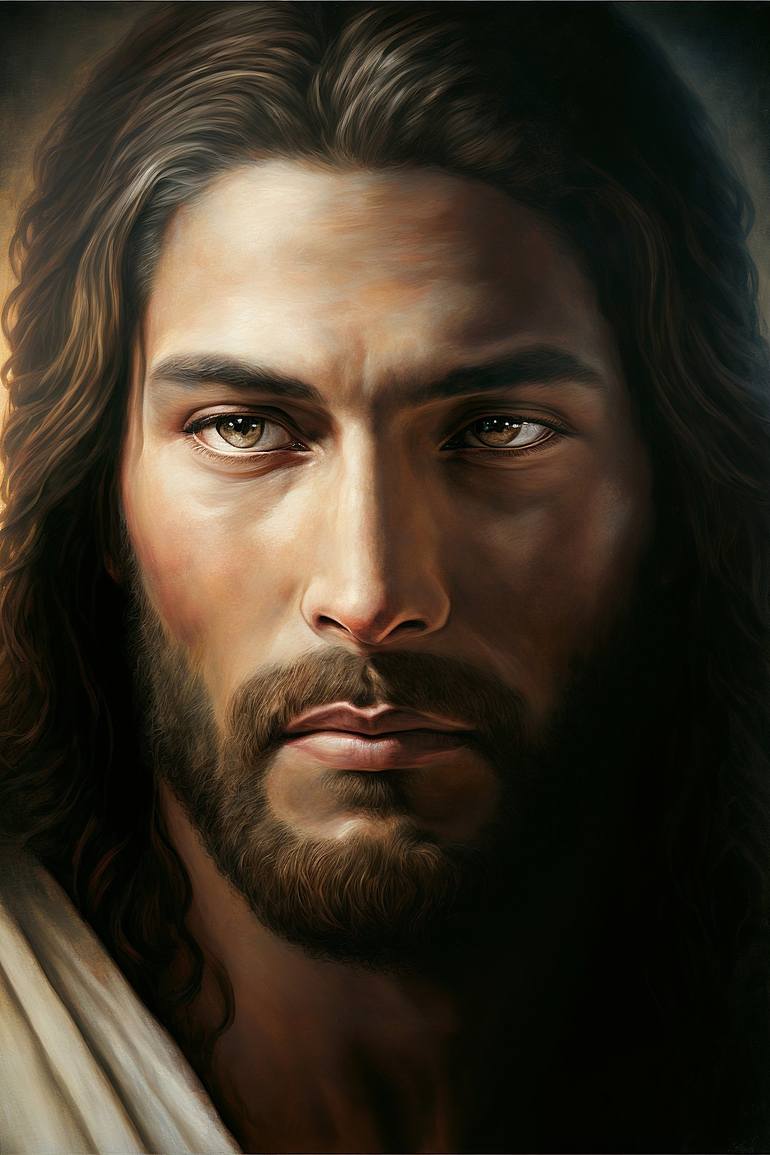 Portrait of Jesus Christ, close-up. Religion concept. Digital by Denis ...