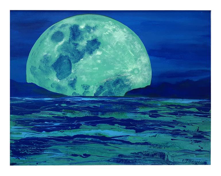 Mother Moon Painting by Patricia Manion Mulcrone | Saatchi Art
