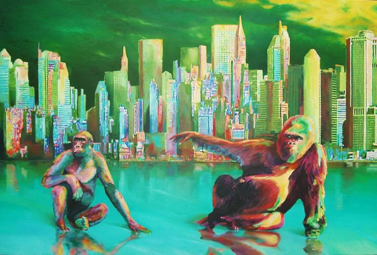 Manhattan Painting by Christian Cote | Saatchi Art