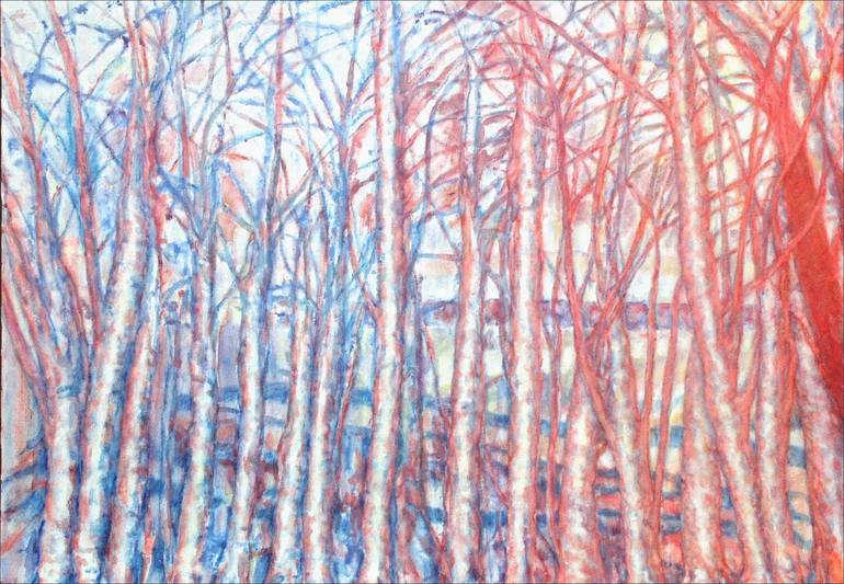 Tree Line Painting by Keith Webb | Saatchi Art
