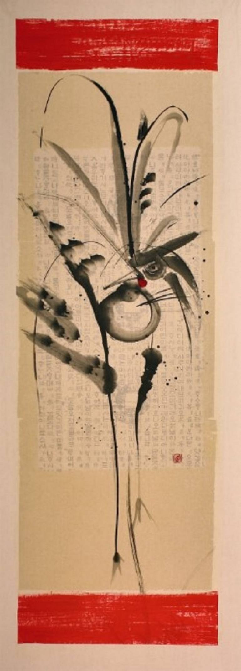 Fire Rooster---Walky Cocky (with custom Black Frame) Painting by ...