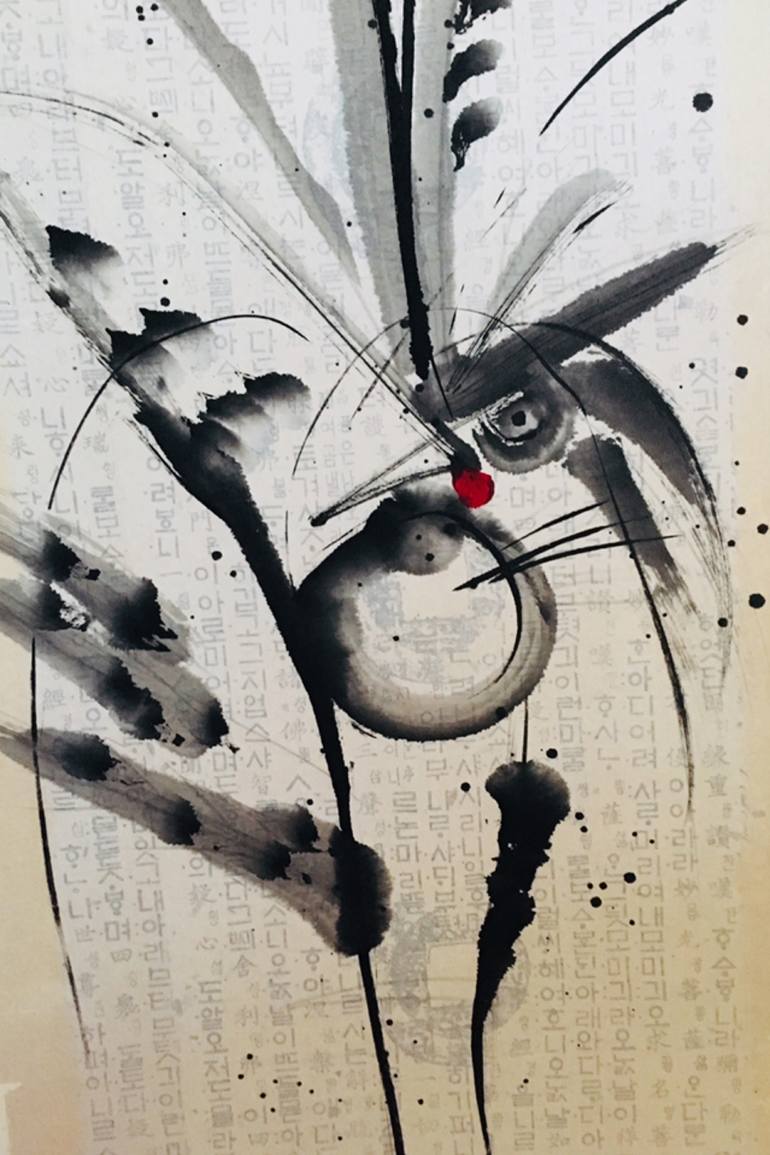 Fire Rooster—2:3 Detail Prints on Canvas and Paper - Painting by ...