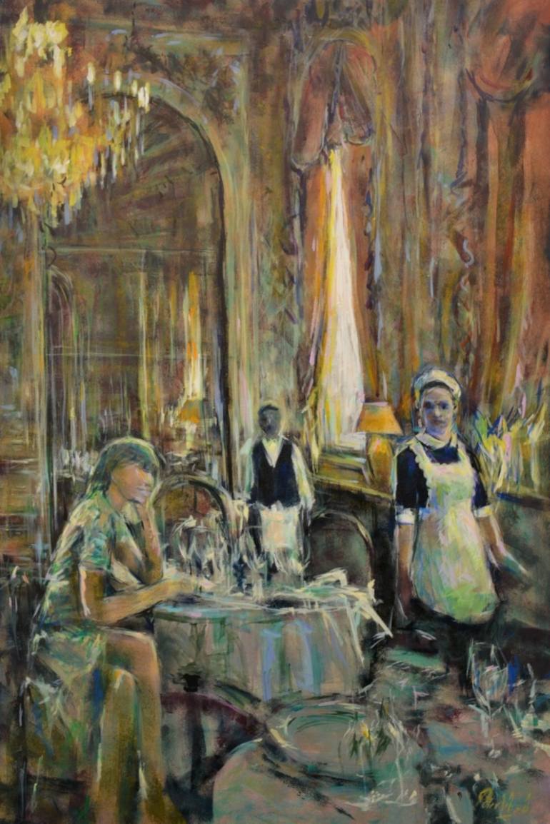 Deep in Thought Painting by Peter Wood | Saatchi Art