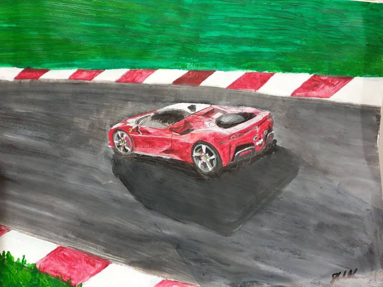 Ferrari SF90 Stradale Painting by Gavin Waldron | Saatchi Art