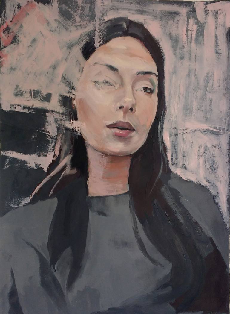 Bella Portrait Painting by Jhonas Vieira | Saatchi Art