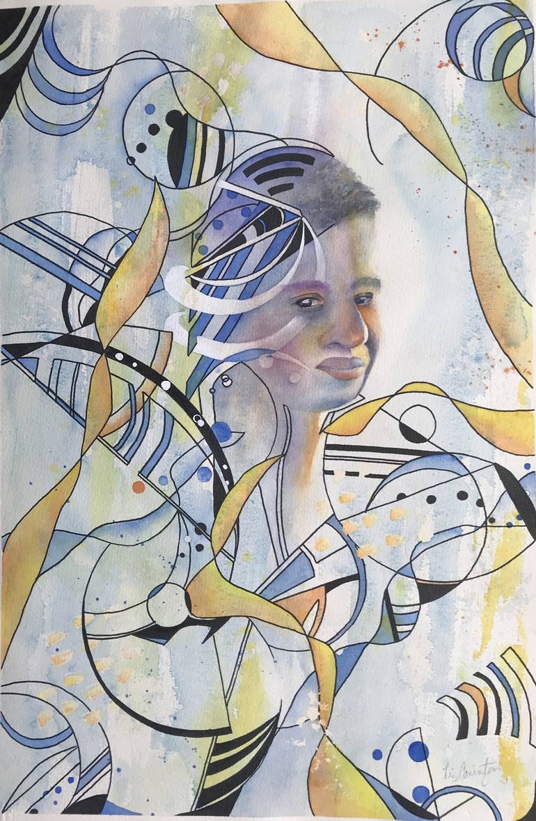 Abstract Man II Painting by Elizabeth Covington | Saatchi Art