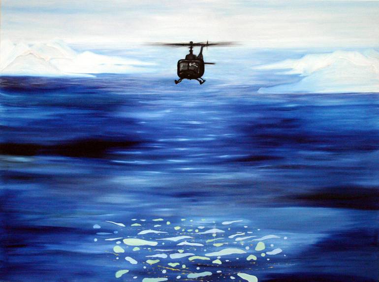Helicopter Painting by Martina Hummel | Saatchi Art