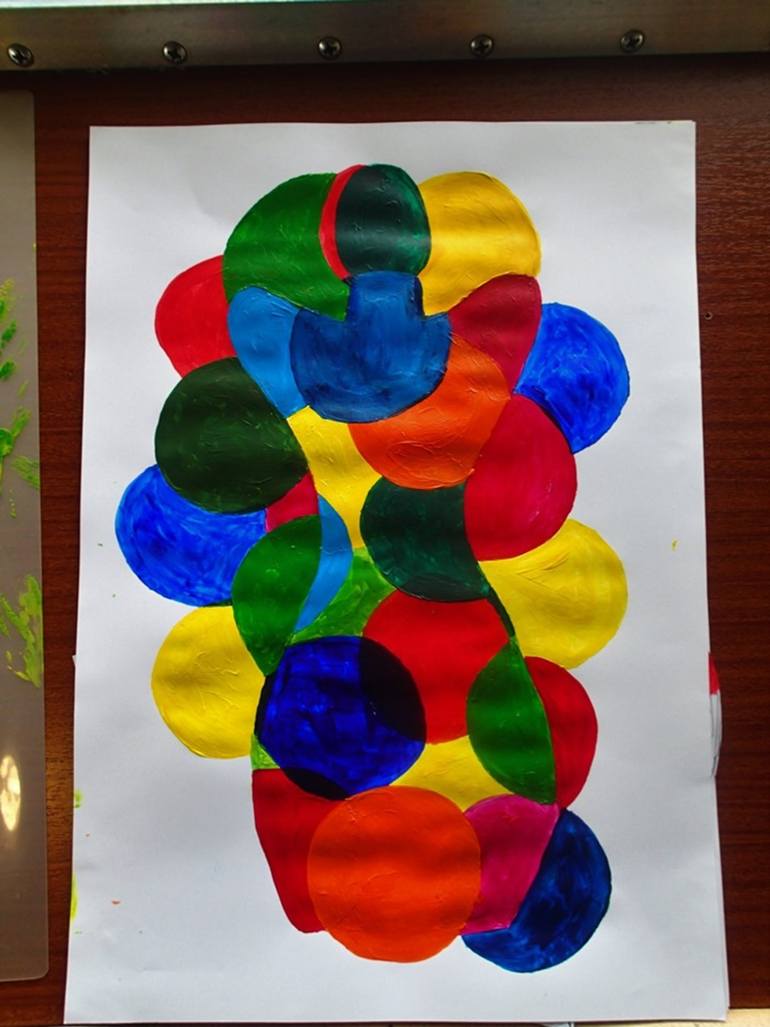 The Lady with Colour all around Painting by William Angus | Saatchi Art