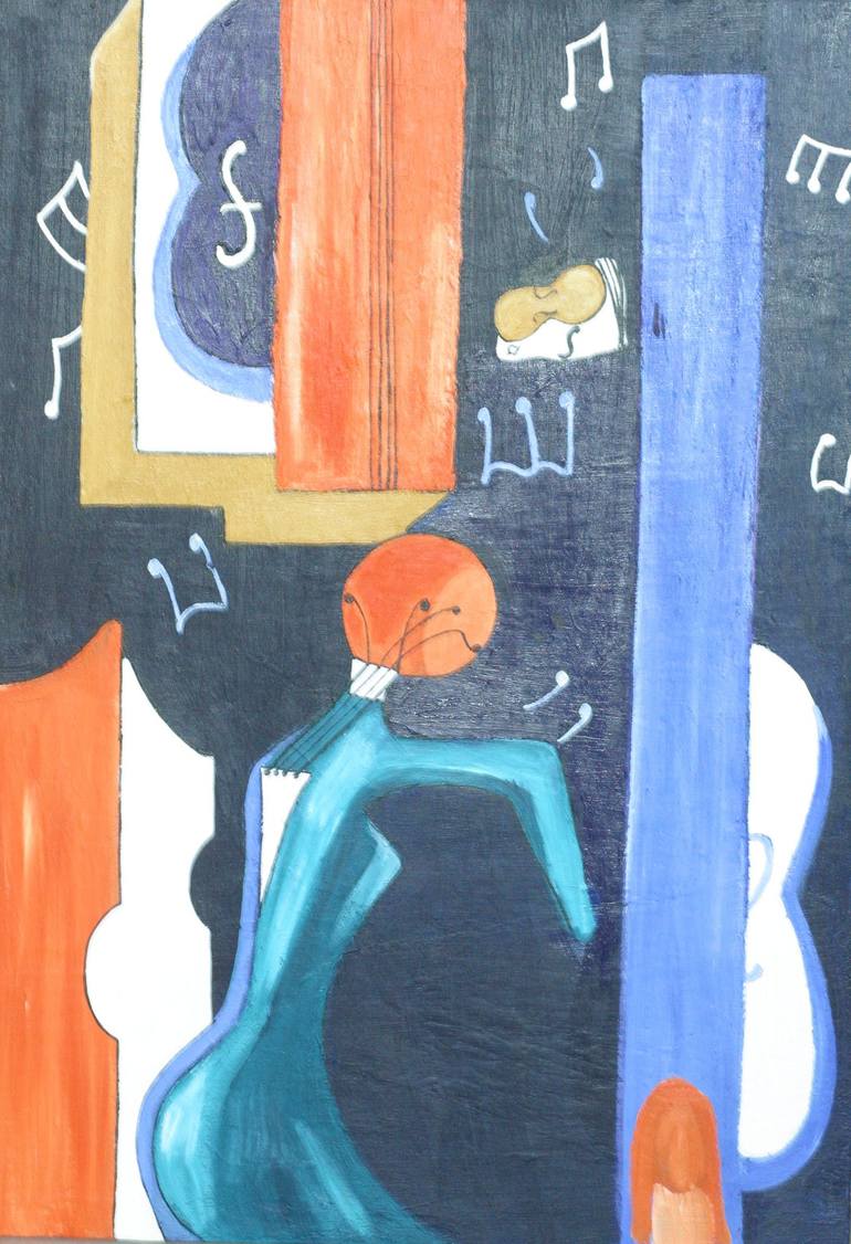 The Fiddle Teachers Path Painting by Oliver Curran | Saatchi Art