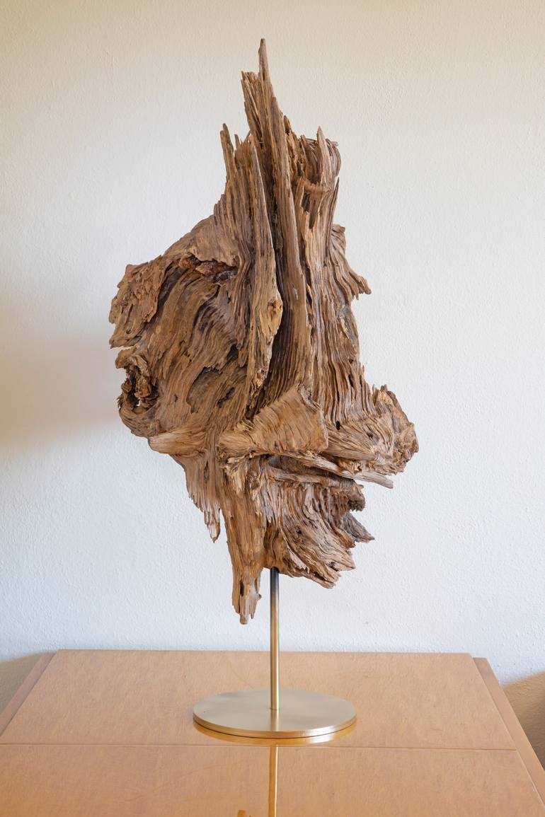 Pine decorative sculpture - natural abstraction Sculpture by Jozef ...