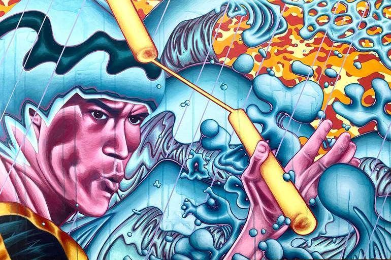 Be Water My Friend Painting by Adam Campbell | Saatchi Art