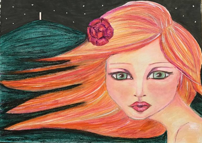 The redhead Drawing by Carolyn Cole | Saatchi Art