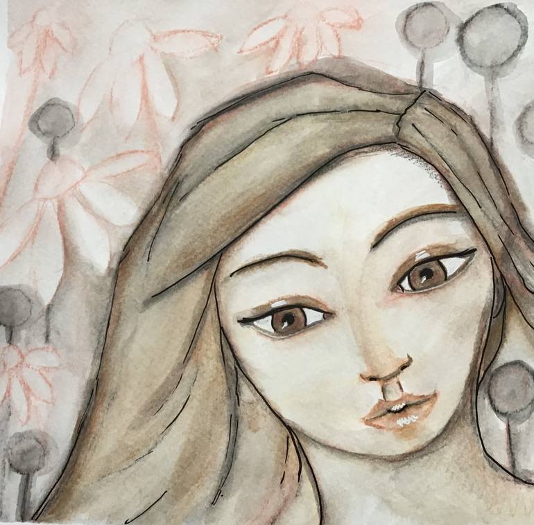 Woman Painting by Carolyn Cole | Saatchi Art