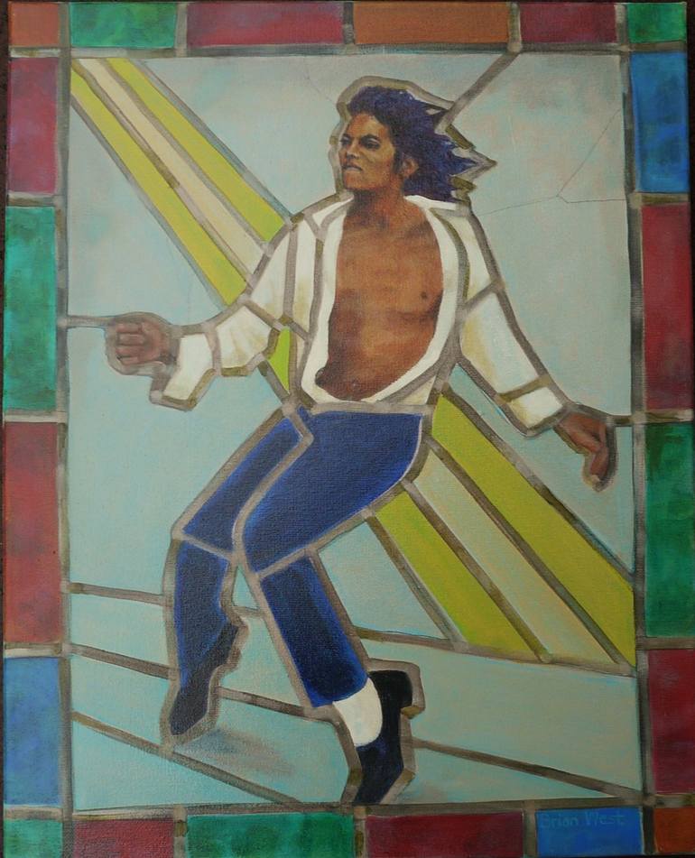 Michael Jackson - 'Through the Peter Pan window' Painting by Brian West ...