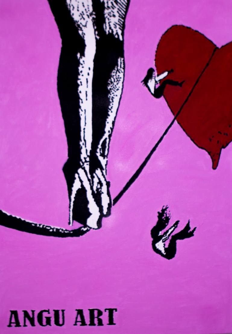 love is slippery Painting by Andrea Guarniero | Saatchi Art