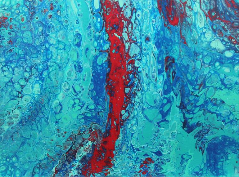 The Red Line Painting by Kelly Grant | Saatchi Art