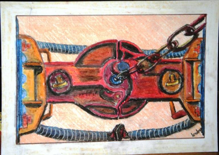 Engate de trem Drawing by Leniton Dias | Saatchi Art