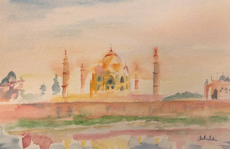 Taj Mahal Painting by A N | Saatchi Art