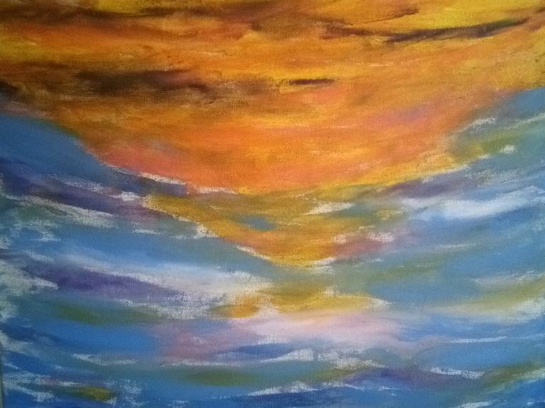 Sun on the ocean Painting by Kayla Burch | Saatchi Art