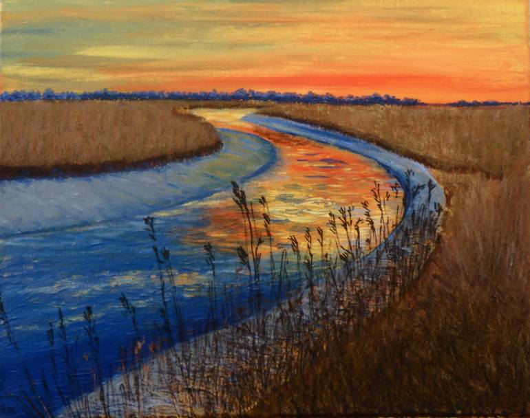 Alde River Snape Painting by Rosie Mckenzie | Saatchi Art