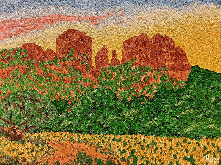 After The Rain At Cathedral Rock (Framed) Painting by Patrick Riley ...