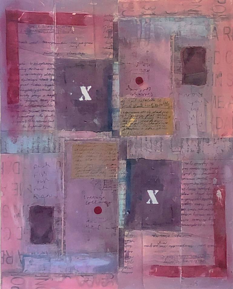 X & Text Collage by Golda Disc Eigo | Saatchi Art