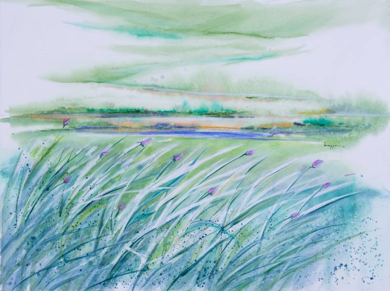 Wind Driven Seascape Painting by Letty Casazza | Saatchi Art