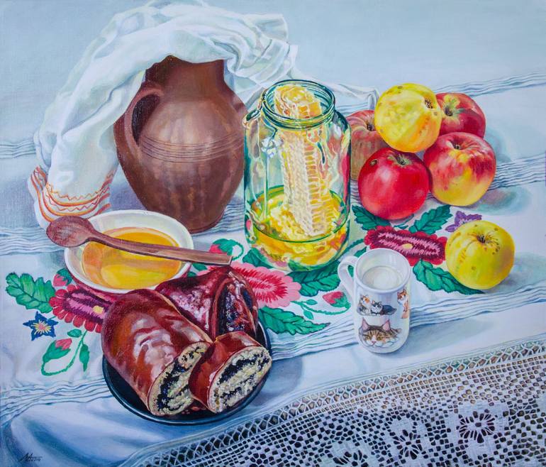 Apple Savior Painting by Alona Lesnichenko | Saatchi Art