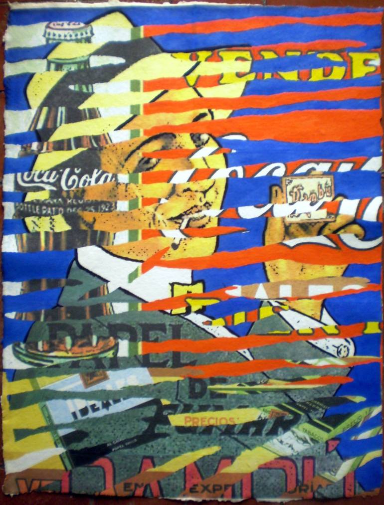 torn poster: Bambu paper Painting by Trafic D'Art | Saatchi Art