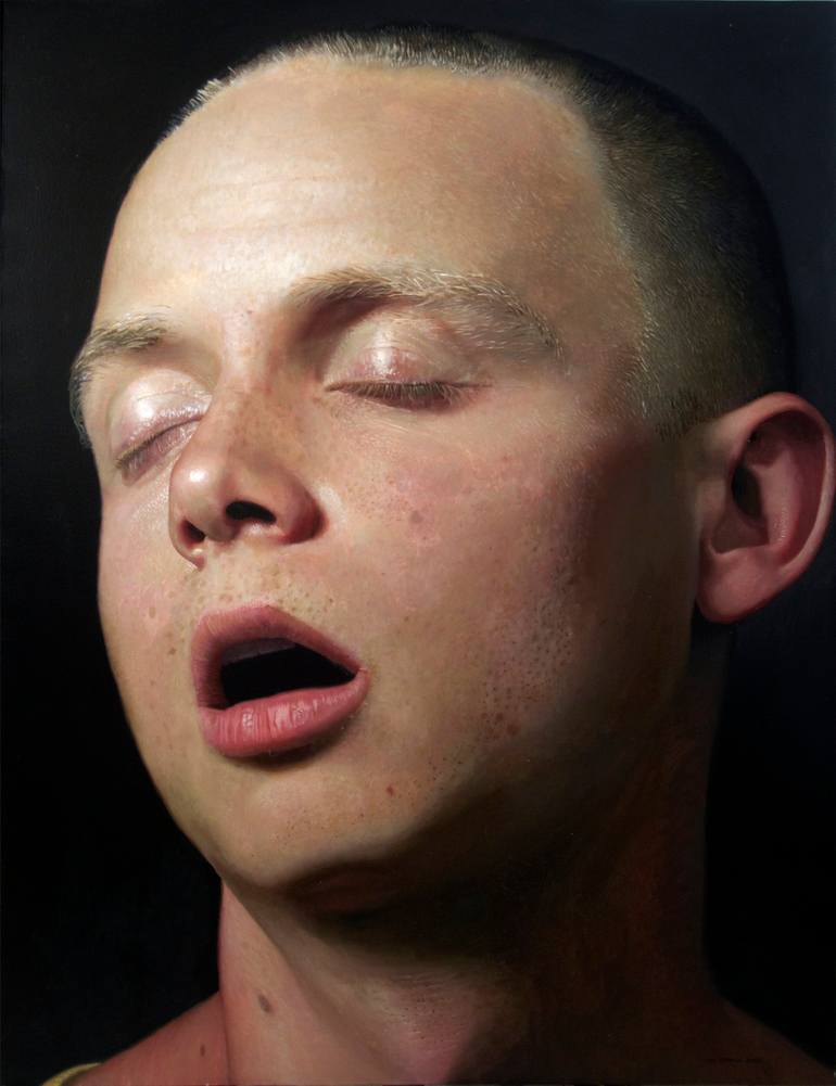 Open Face (Rune) Painting by Jan Esmann | Saatchi Art